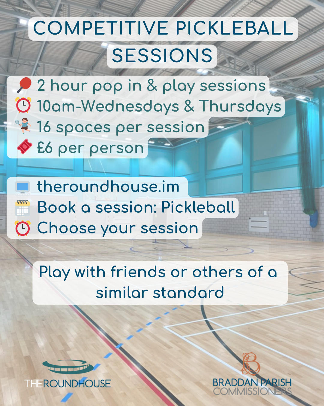 Competitive Pickleball sessions are back! – The Roundhouse